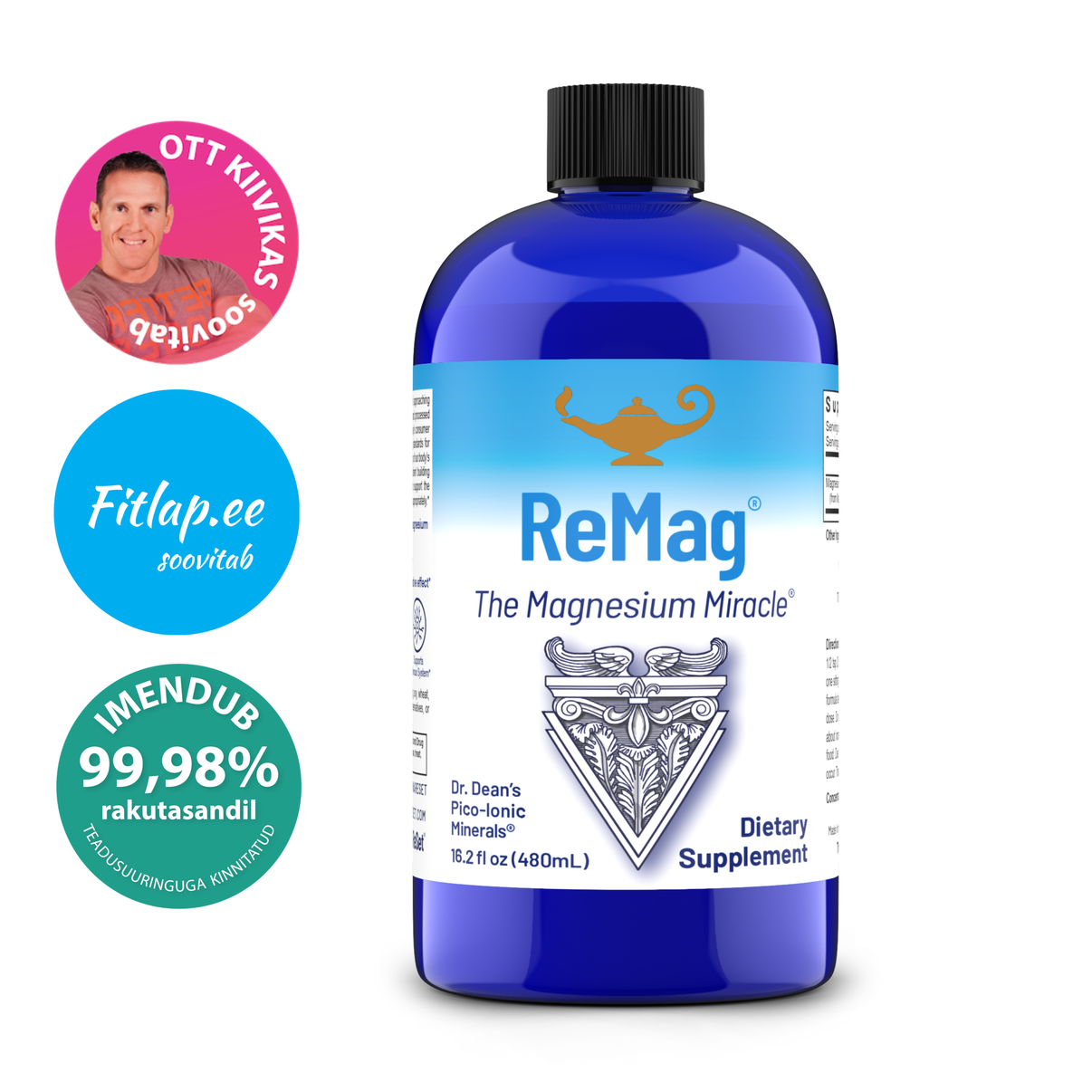 ReMag® Liquid Magnesium, 480ml (toidulisand magneesiumiga) – Kontamo